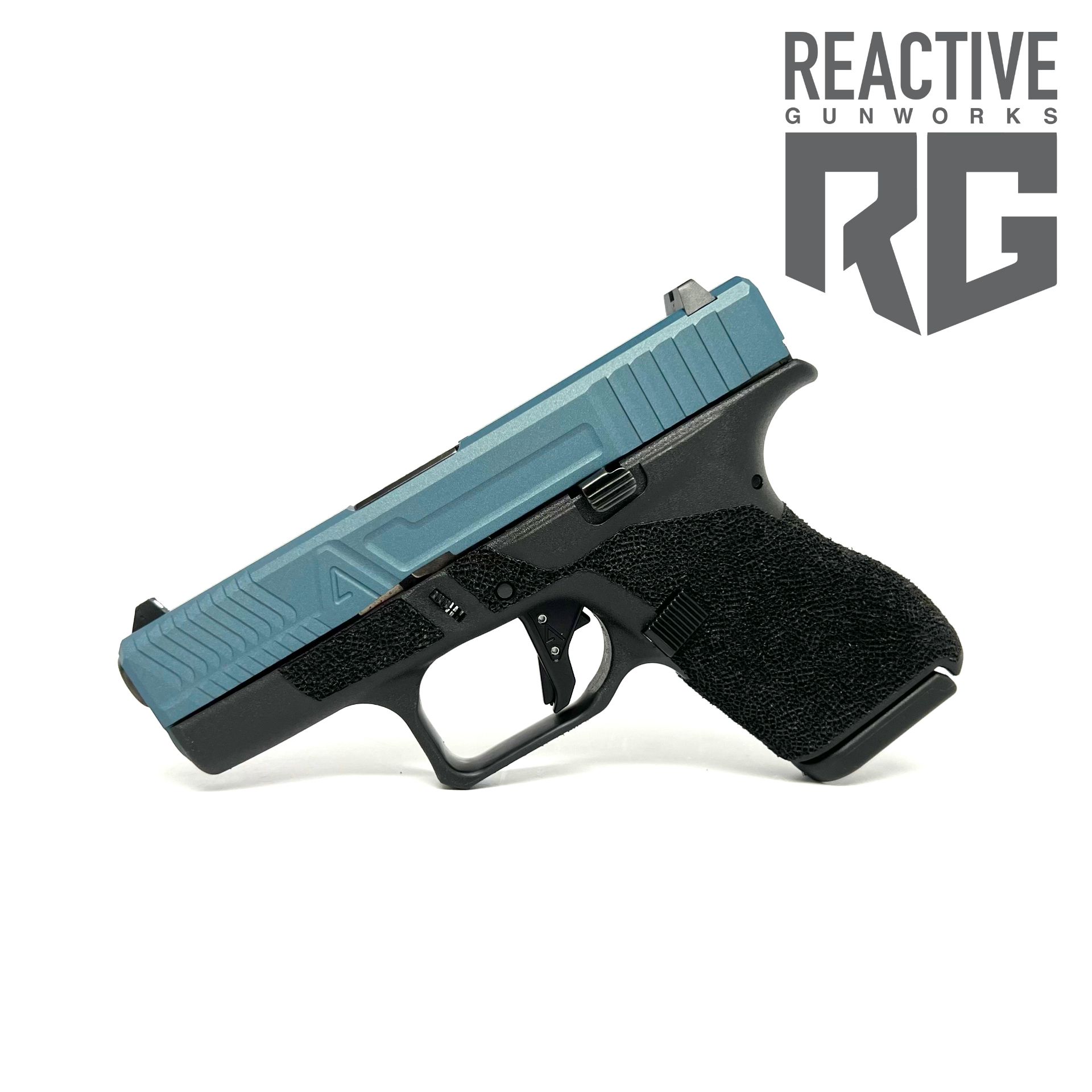 Agency Arms Glock 42 Field Blue Titanium Slide Standard | Reactive ...