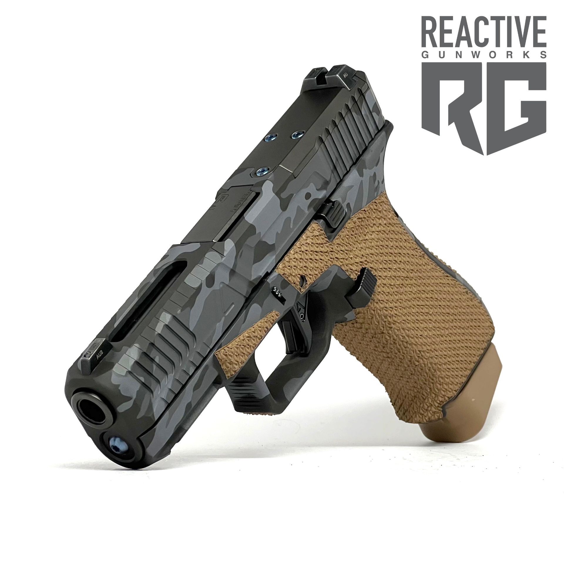 Agency Arms Glock 19X Hybrid Urban Multicam Aggressive | Reactive Gunworks