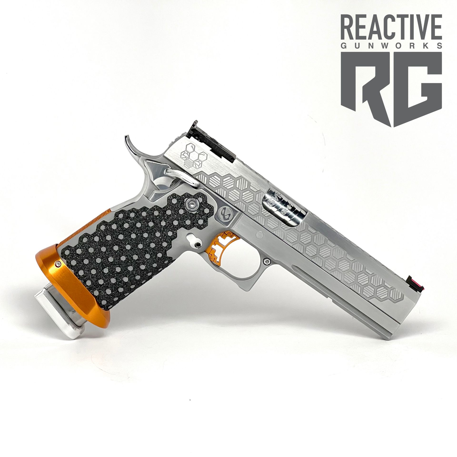 SVI Infinity IED 1911 9mm Stainless/Orange | Reactive Gunworks