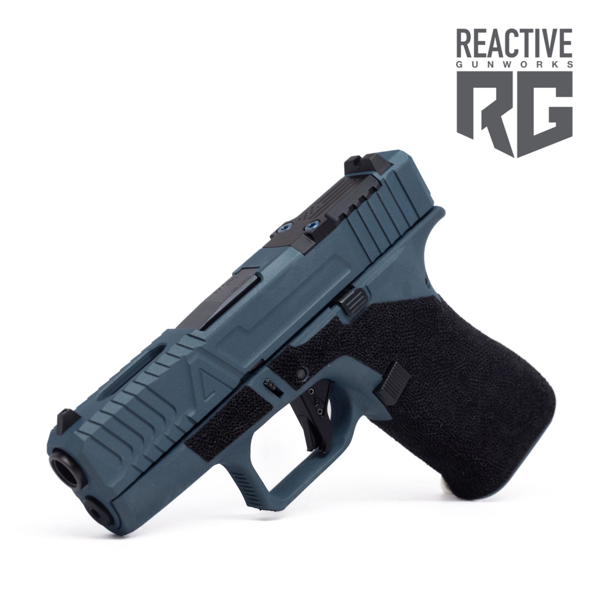 Agency Arms Glock 43X Hybrid Blue Titanium Gun | Reactive Gunworks ...