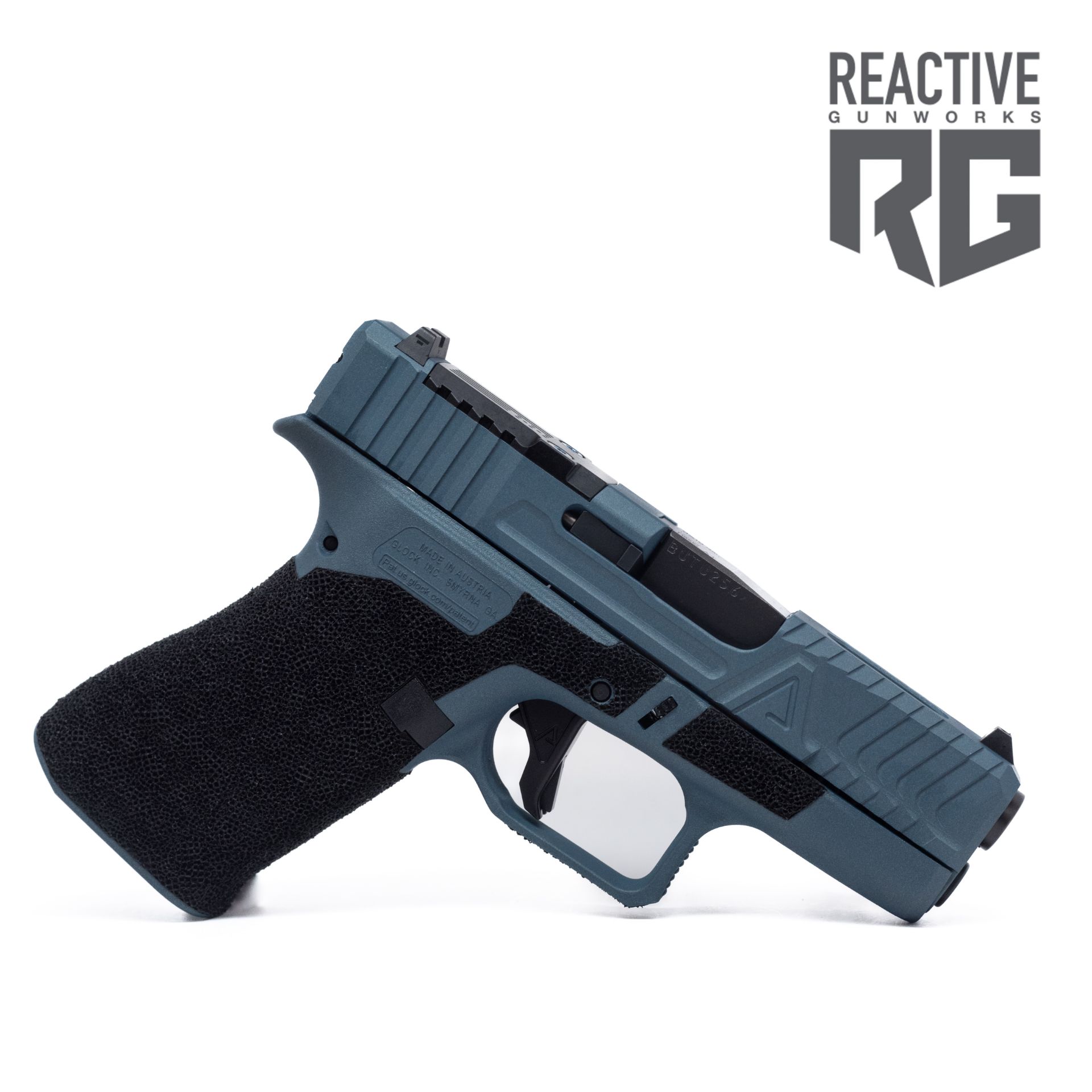 Agency Arms Glock 43X Hybrid Blue Titanium Gun | Reactive Gunworks ...