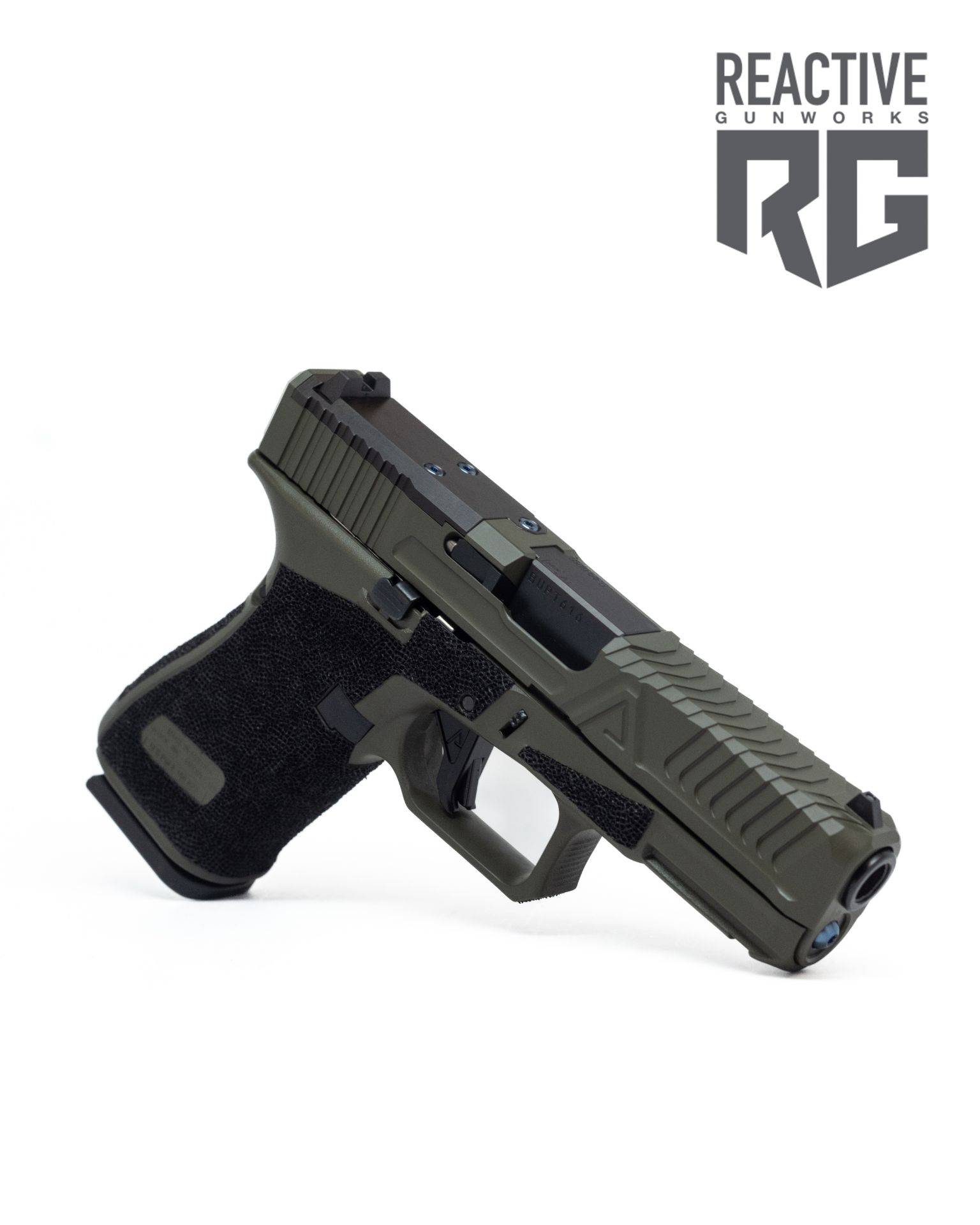 Agency Arms Glock 19 Gen 5 Gavel 2.0 OD Green Standard | Reactive Gunworks