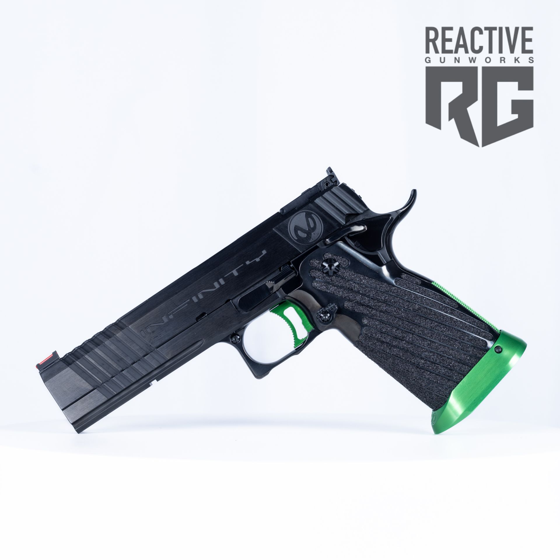 SVI Infinity IED DLC Green 5" 9mm | Reactive Gunworks | Reactive Gunworks